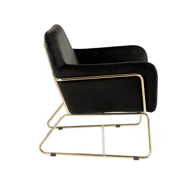 Keira Velvet Accent Chair with Metal Base Bed Bath Beyond 31709153