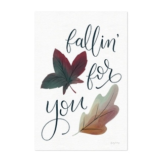 Fallin For You Typography Inspirational Leaf Love Art Print/Poster ...
