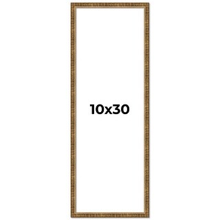 10x30 Frame Gold Kingsley Distressed Solid Wood Picture Frame Width ...