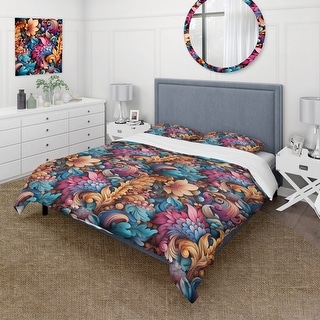 Designart "Retro Revival Paisley Pattern" paisley Bedding Set With ...