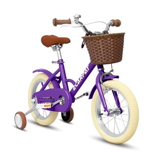 12-Inch Kids Bike, 1-Speed Girls Bicycle with Removable Training Wheels ...