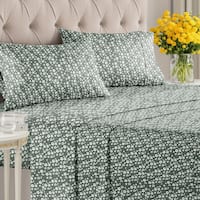 green floral pattern sheets