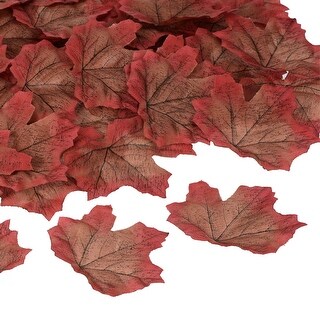 200pcs Artificial Leaves Fall Maple Autumn Fake Leaf Decoration - Bed ...