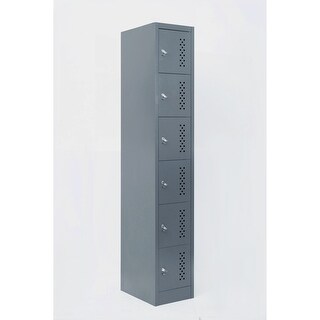 Roomfitters Metal Garage Storage Locker with 6 Separate Compartments ...