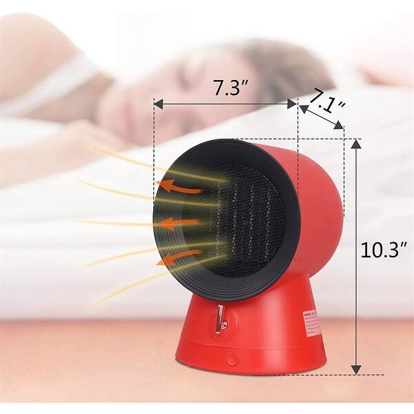 Portable Cooling & Heating Mode Space Heater, Mini Cool Blow Fan - Bed ...