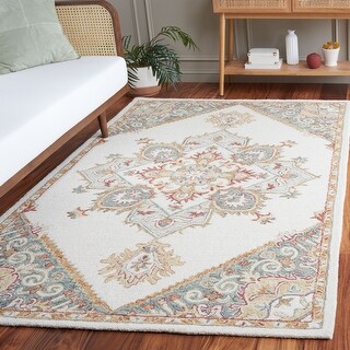 SAFAVIEH Handmade Metro Tefta Floral Medallion Wool Rug - Bed Bath ...