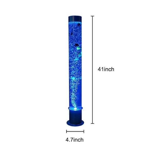 3.4 Ft LED Bubble Tube Lamp, Fake Fish Tank Bubble Light, Remote Ctrl ...