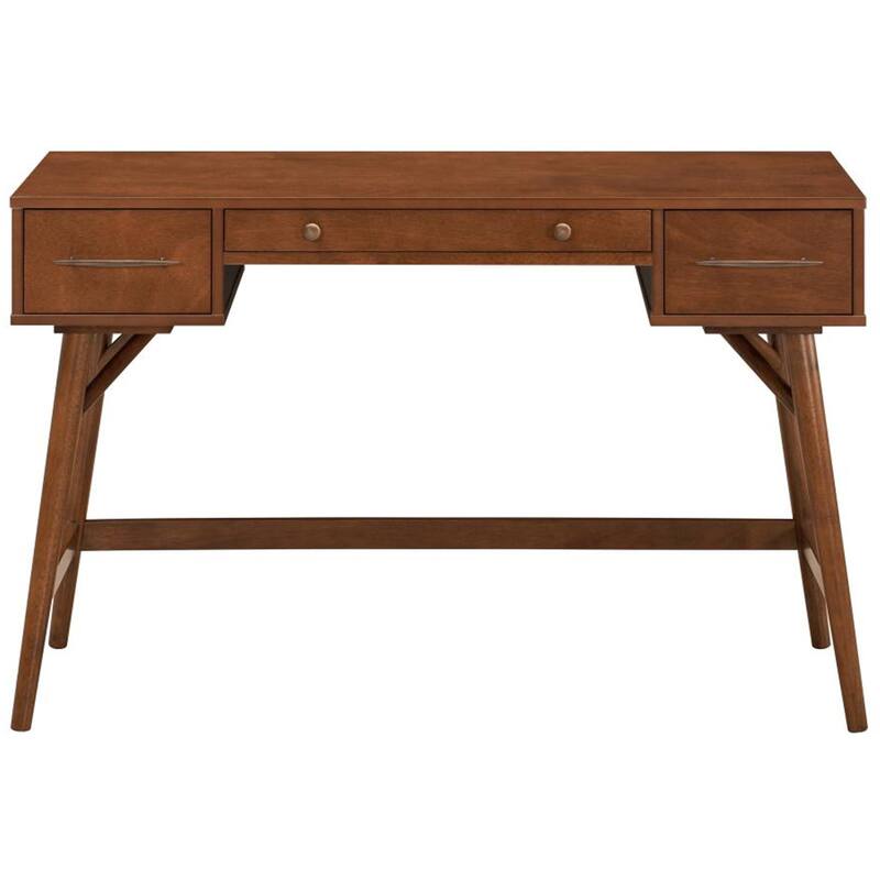 Selma Mid-century Wooden Computer Writing Desk in Walnut Finish with ...