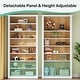 8-Tier Tall Bookcase, Freestanding Bookshelf with Adjustable, Shelves ...