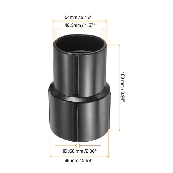 48mm to 60mm ID Vacuum Hose Reducer Adapter Cleaner Hose Converter ...