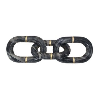 Decorative 3 Link Oval Marble Chain Tabletop Accent - 14" - Gray - Bed ...