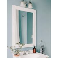 Woodford White Framed Vanity Mirror - On Sale - Bed Bath & Beyond ...