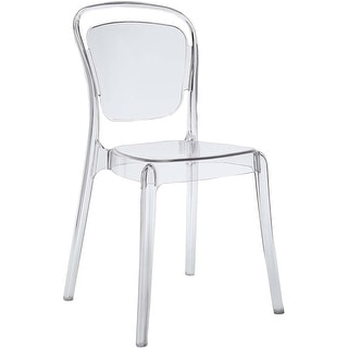 Modern Clear Acrylic Dining Chair - Stackable & Durable Polycarbonate ...
