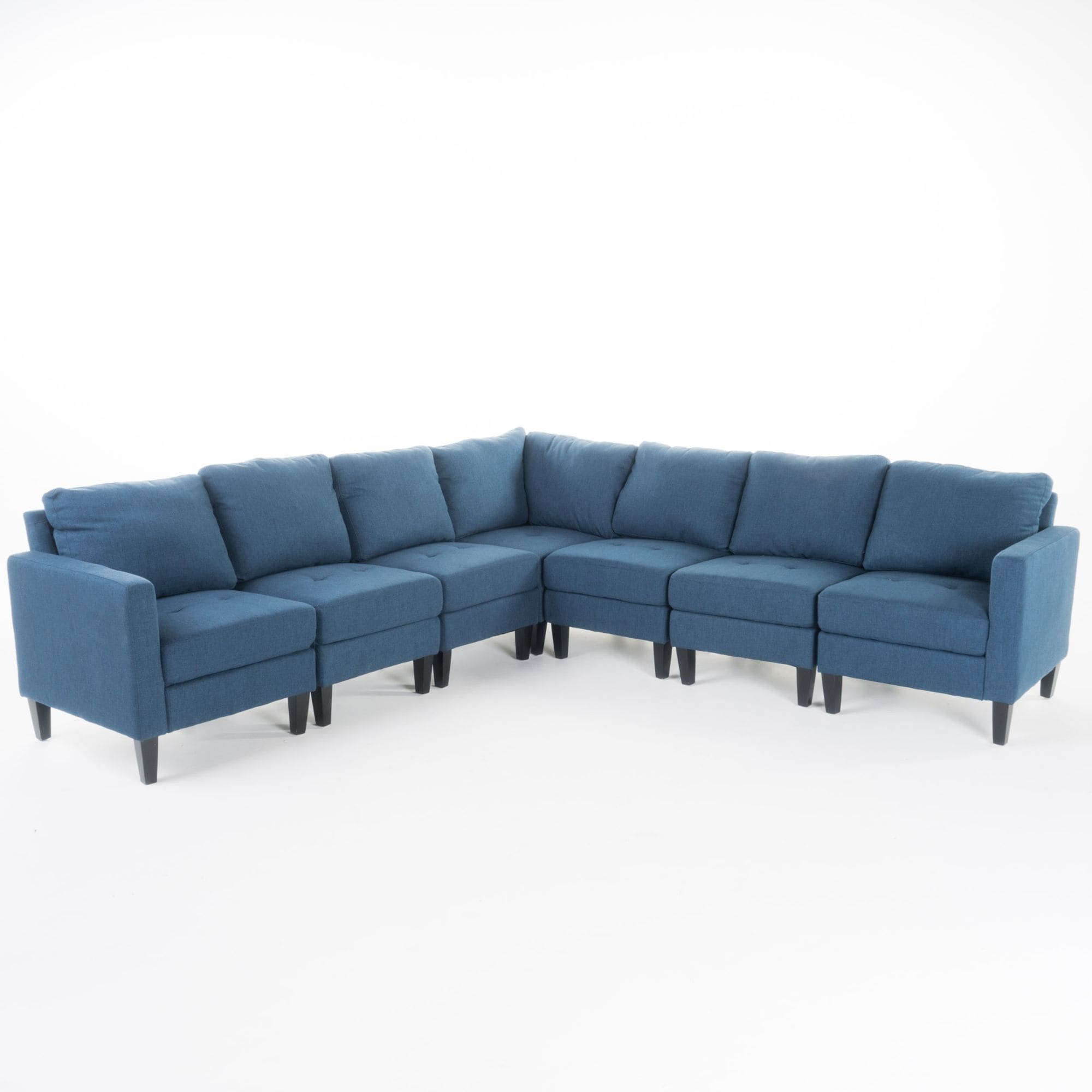 prussian blue sofa