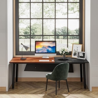 70 inches Large Executive Desk, Wood Computer Desk for Home Office ...