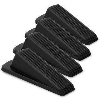 12 Pack Heavy Duty Rubber Door Stopper Wedge for Carpet, Wood, Door ...