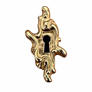 Escutcheon Keyhole Cover 2 1/2 H x 1 3/8 W ln. Solid Brass Tarnish ...