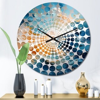 Designart "Blue Storms Charm Vivid Liquid Art" Blue Storms Clocks ...
