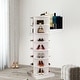 Rotating Shoe Rack Tower, , Free Standing 360° Revolving Shoe Organizer ...