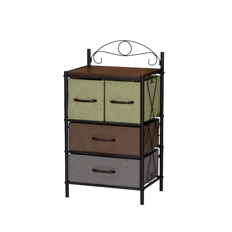 Household Essentials 4-Drawer Side Table - Overstock - 17663600