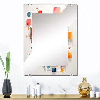 Designart "Midcentury Square And Shapes Harmony II" Abstract Shapes ...