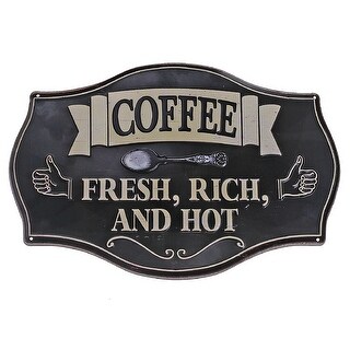 Embossed Metal Wall Sign Coffee Fresh - Bed Bath & Beyond - 40153175
