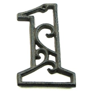 Cast Iron Number One - 4 5/8" H x 3" W x 1/8" D - Bed Bath & Beyond ...