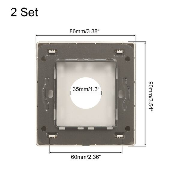 Grommet Wall Plate PC Wall Panel with 1.3 Inch Cable Through Gold Tone ...