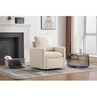 Swivel Round Accent Chair Sofa 360 Degree Swivel Barrel Club Chair and ...