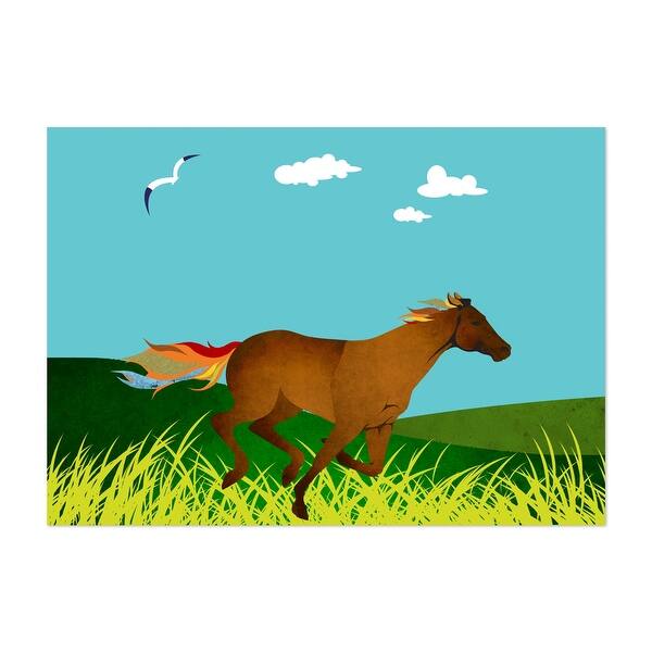 A horse galloping Mixed Media Animals Cartoon Family Art Print/Poster ...