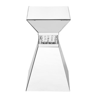 12 inch Crystal End Table in Clear Mirror Finish - Bed Bath & Beyond ...