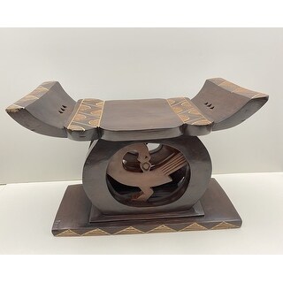 Handcrafted Adinkra Sankofa Stool (Ghana) - Bed Bath & Beyond - 33802937