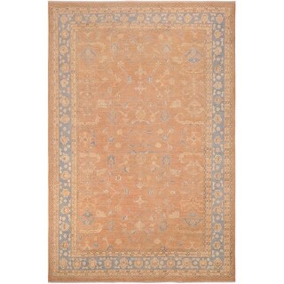 Classic Ziegler Johna Brown Blue Hand-knotted Wool Rug - 10 ft. 0 in. x ...