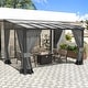 Wall Mounted Gazebo, Outdoor PC Board Roof Canopy Pergola Awnings with ...