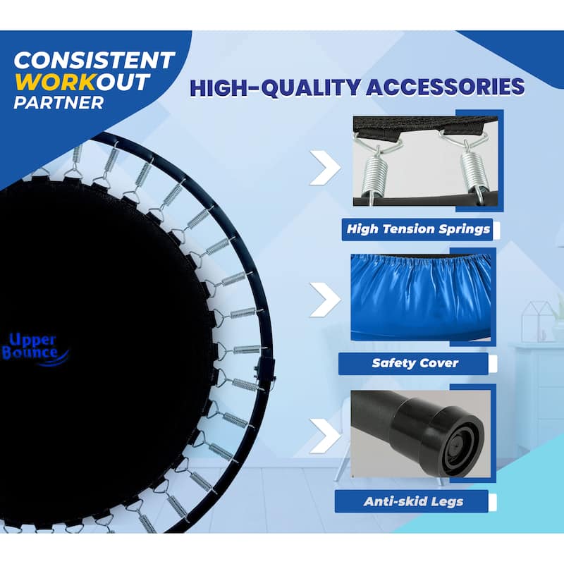 Machrus Upper Bounce 44" Small Mini-Rebounder Trampoline with Durable ...