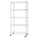 TRINITY BASICS® EcoStorage® 5-Tier 36x18x72 Chrome Wire Shelving w ...