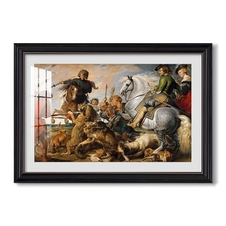 The Wolf and Fox Hunt c 1616-Peter Paul Rubens-Custom Framed Print ...