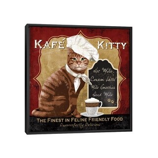 iCanvas "Kafe Kitty" by Conrad Knutsen Framed Canvas Print - Bed Bath ...