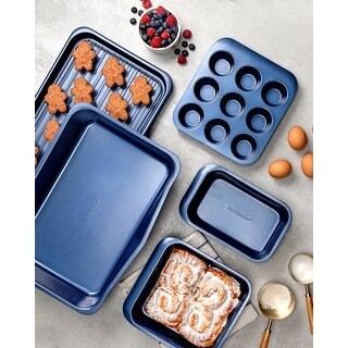 Granitestone Blue Stackable Non Stick Bakeware Set - Bed Bath & Beyond ...