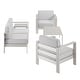 Linon Nordwind Aluminum Outdoor 2 Seater Sofa 5pc Patio Set - Bed Bath ...
