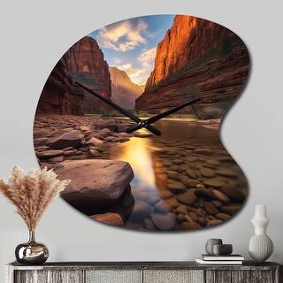 Designart - Zion National Park Utah - Utah Large Wall Clock in ...