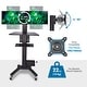 Yescom Mobile Computer Workstation Cart Desk PC Stand Station w/ Dual ...