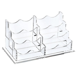Business Card Holder Acrylic 6 Slots Desktop Name Cards Display Stand ...