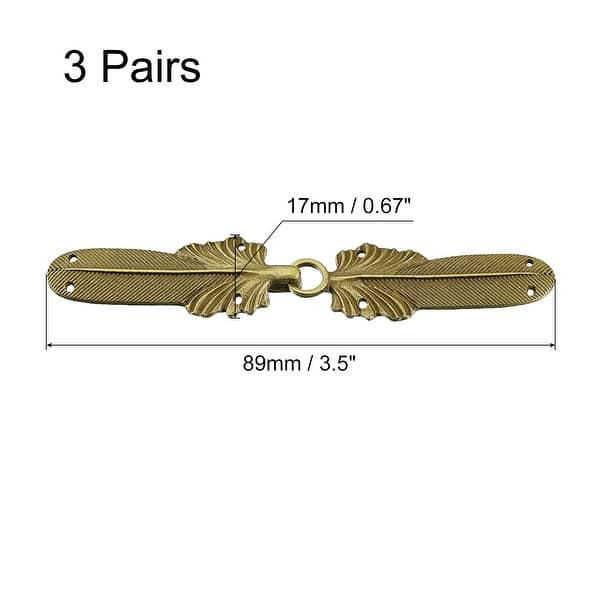 Cloak Clasp, 3 Pairs Feather Vintage Cape Clasps Sew on Fasteners ...