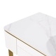 2-Drawer Vanity Table Set, Sintered Stone Dressing Table & Stool - Bed ...