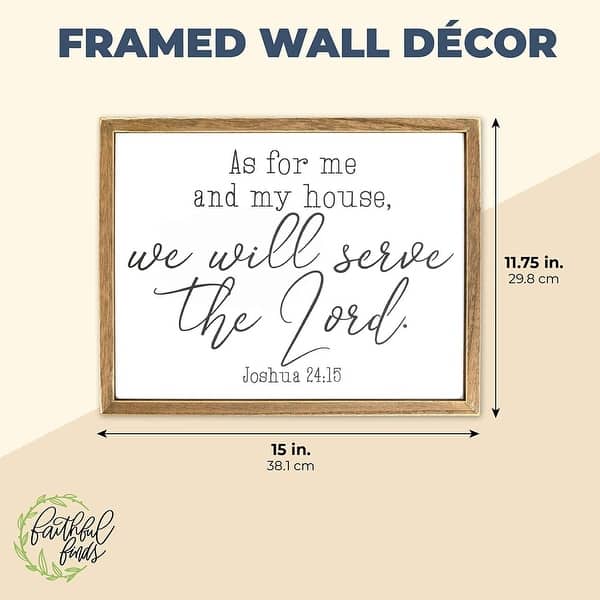 Religious Wall Art, Joshua 24 15 As for Me and My House (11.75 x 15 In ...