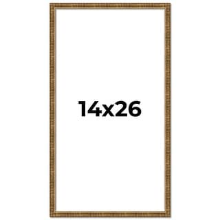 14x26 Frame Gold Kingsley Distressed Solid Wood Picture Frame Width ...