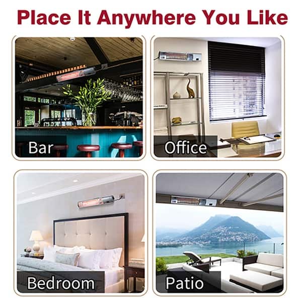 1500W Super Quiet Wall-Mounted Electric Heaters with Remote Control ...