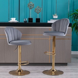 Bar Stool swith Chrome Footrest and Base Swivel Height Adjustable ...