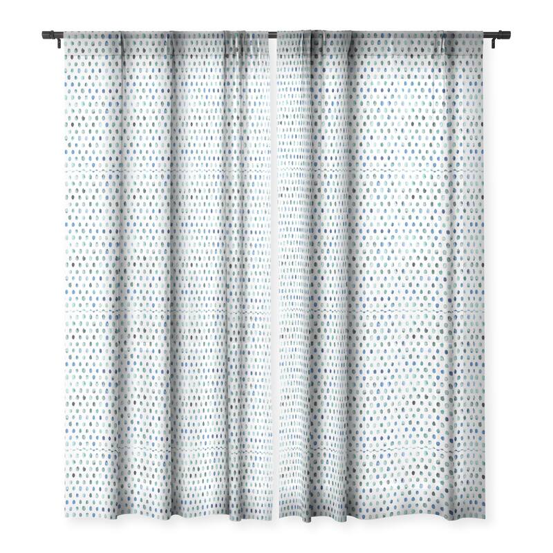 1-piece Sheer Color Palette Blue Made-to-Order Curtain Panel ...